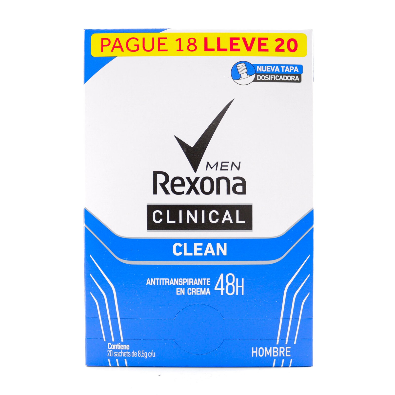 DESODORANTE REXONA CLINICAL CLEAN MEN SOBRE X 8.5 GR – Farmajunior