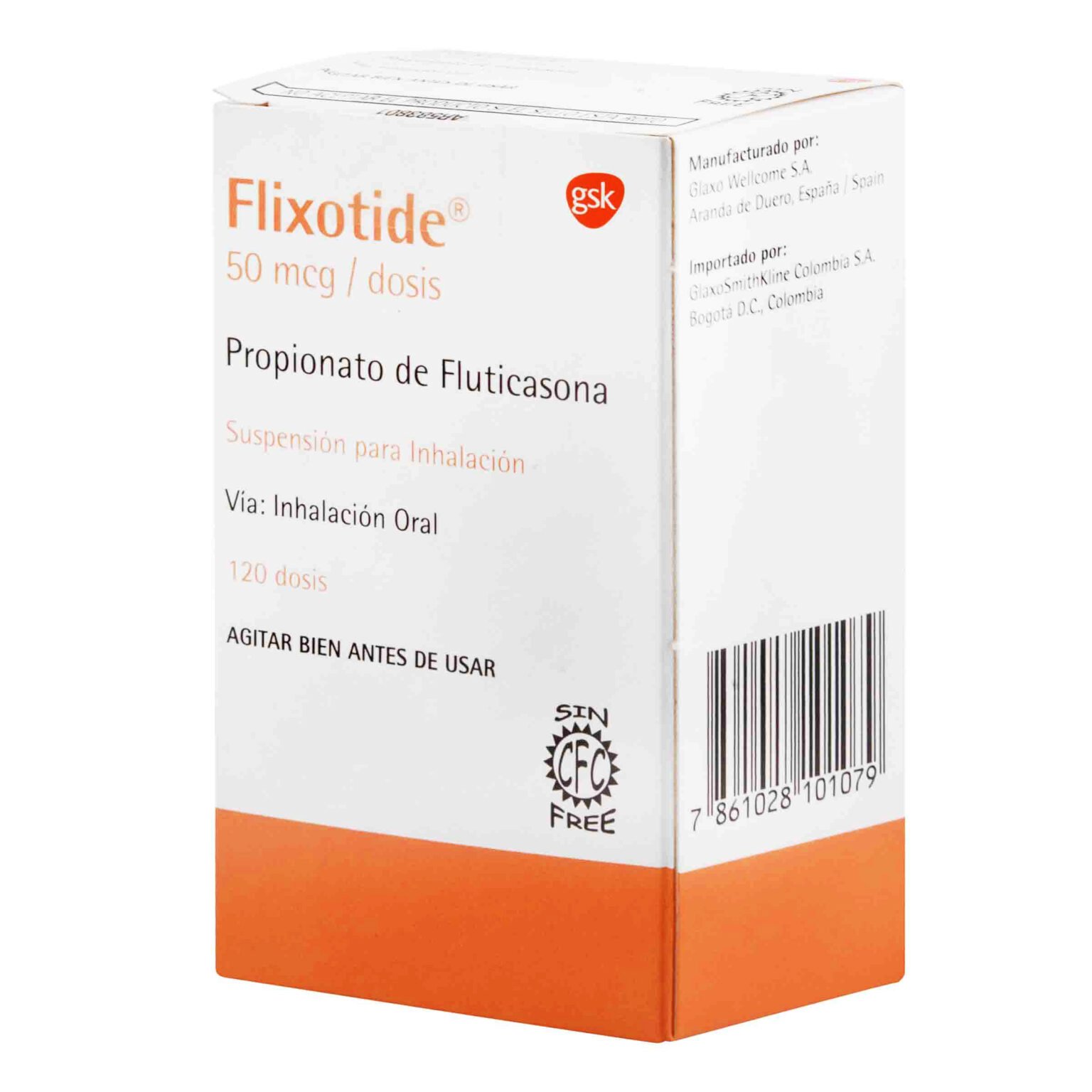 FLIXOTIDE 50 MCG INHALADOR FCO X 120 DOSIS – Farmajunior