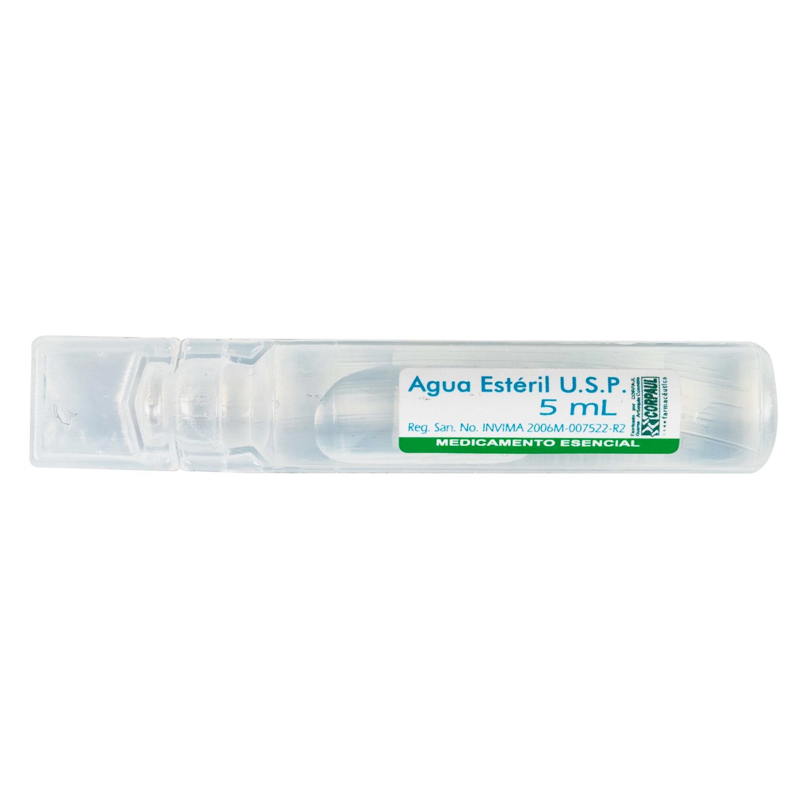 AGUA ESTERIL 5 MILILITROS UNIDAD – Farmajunior