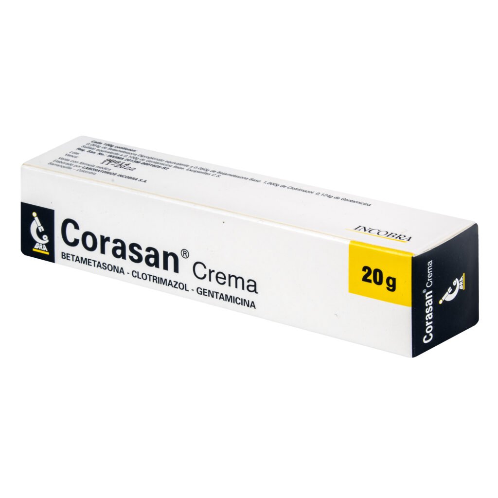 CORASAN CREMA- BETAMETASONA + CLOTRIMAZOL + GENTAMICINA TUBO X 20GR ...