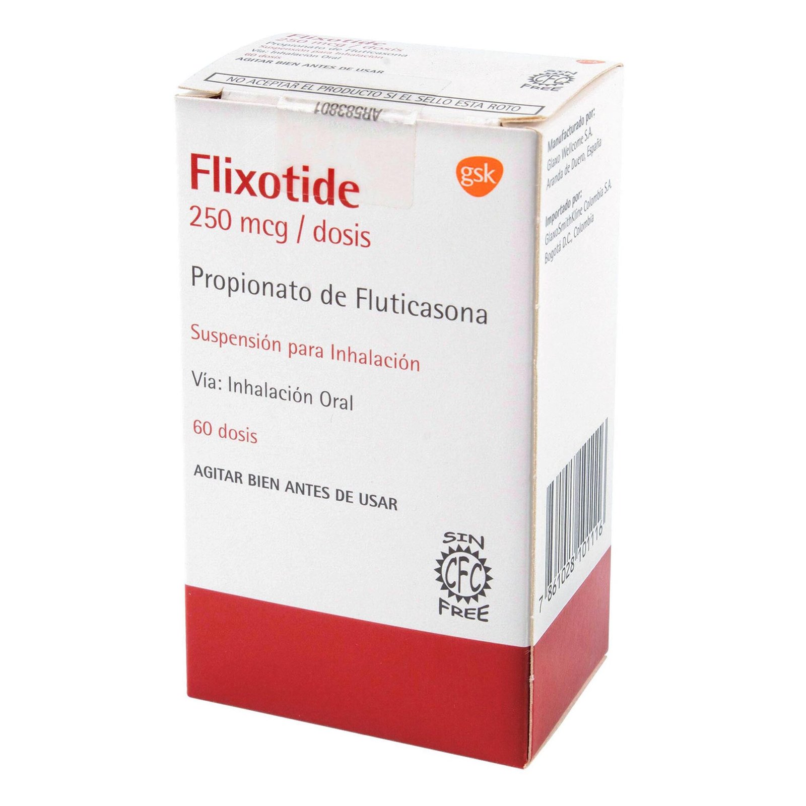 FLIXOTIDE 250MCG INHALADOR FCO X 60DOSIS – Farmajunior