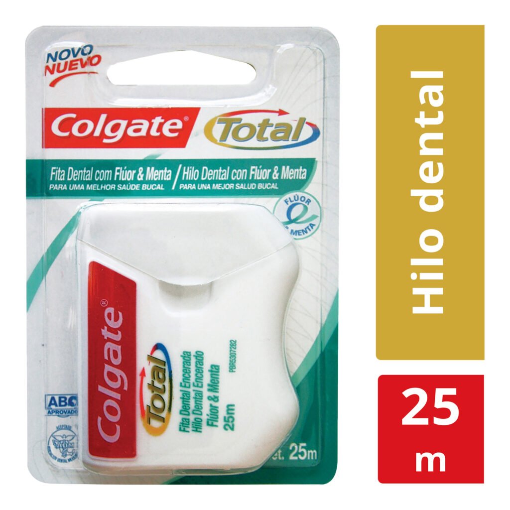 HILO DENTAL COLGATE TOTAL FLUOR MENTA 25 MTS – Farmajunior