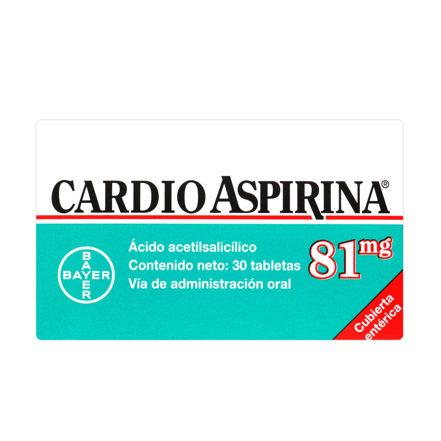 CARDIO ASPIRINA 81 MG CAJA X 30 TAB – Farmajunior