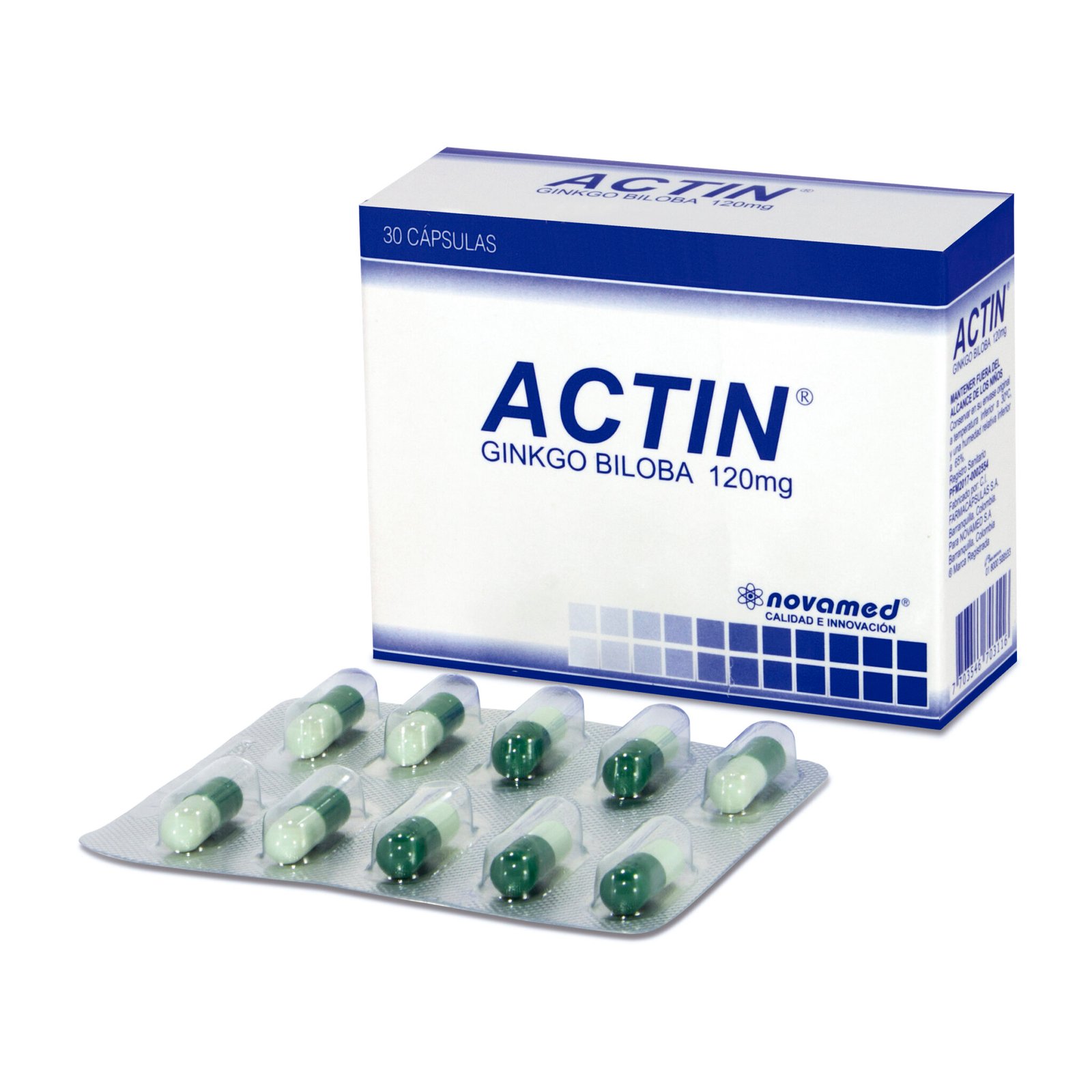 ACTIN 120 MG – GINKGO BILOBA CAJA X 30 CAPS – Farmajunior
